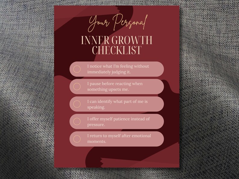 Inner Growth Checklist | IFS Healing Guide for Emotional Clarity ...