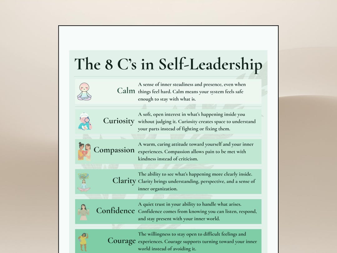 The 8 C’s of Self-leadership | Ifs-inspired Inner Work Guide | Trauma ...