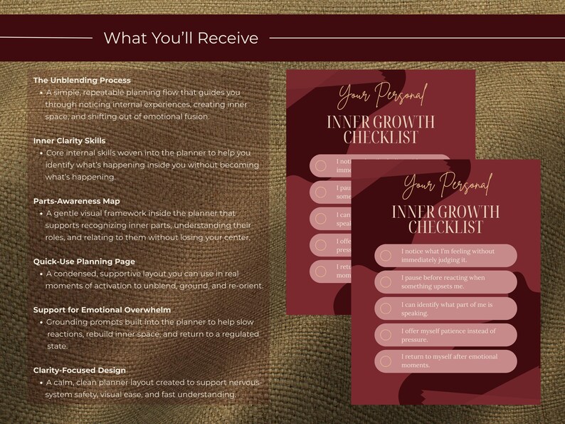 Inner Growth Checklist | IFS Healing Guide for Emotional Clarity ...