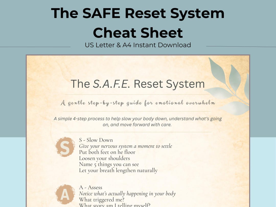 SAFE Reset System | Emotional Overwhelm Guide and Somatic Grounding ...