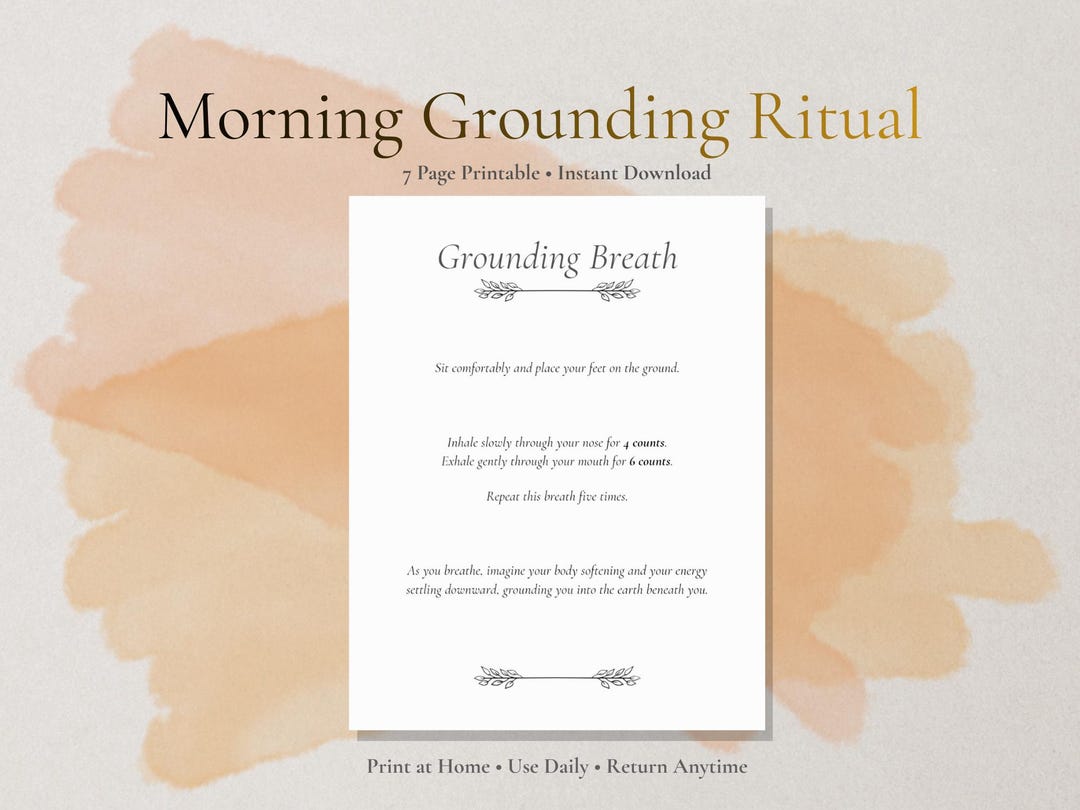 Morning Grounding Ritual | 7 Page Mindfulness Printable | Gentle Daily ...