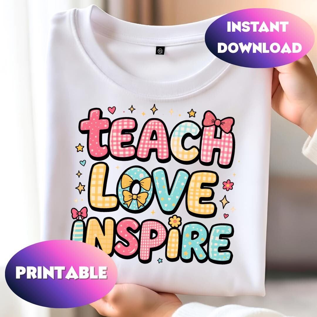 Teach Love Inspire Teacher PNG, Funny Classroom Humor Design (digital ...