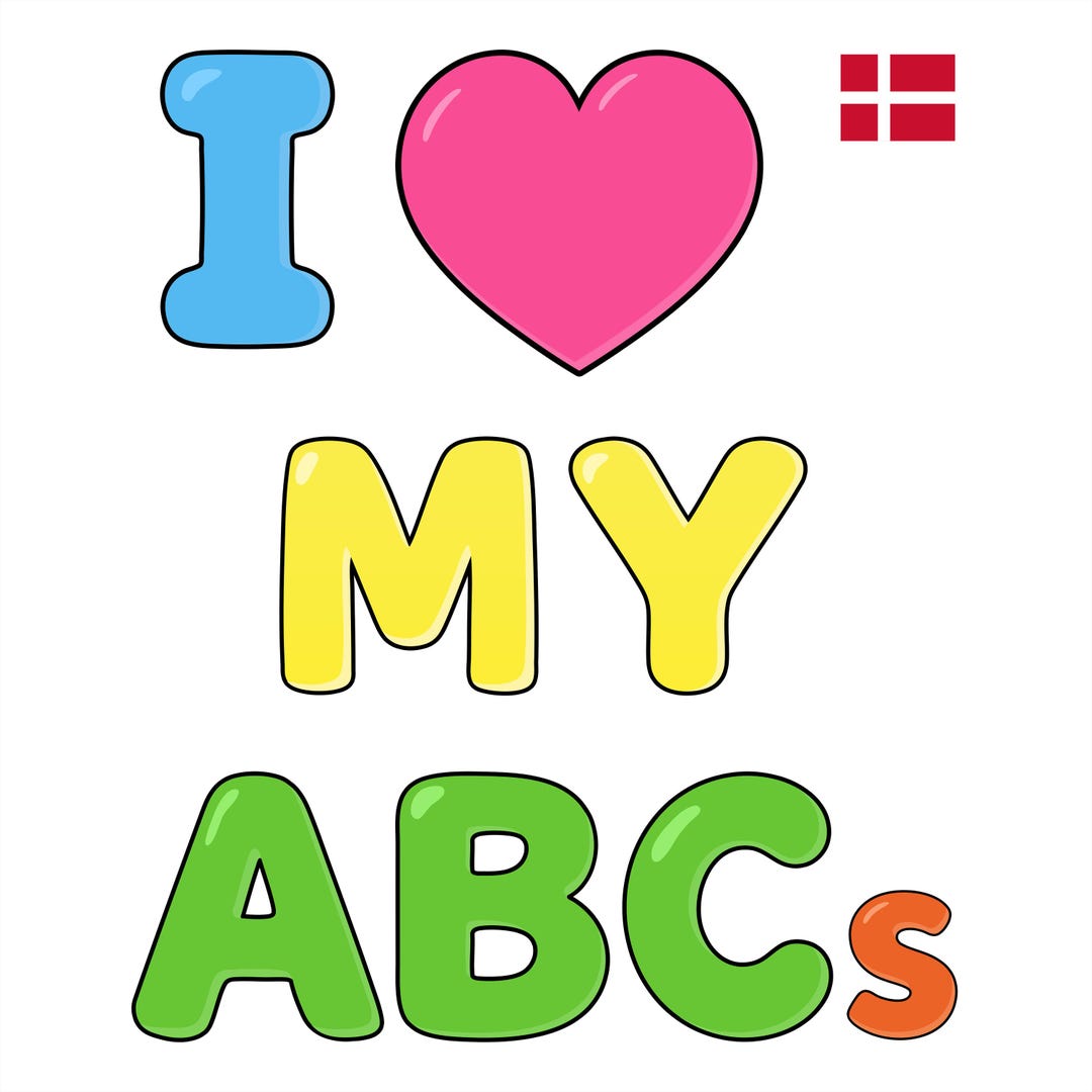 Danish Alphabet Letter Tiles Mega Pack – Printable PDF & PNG | Prek ...