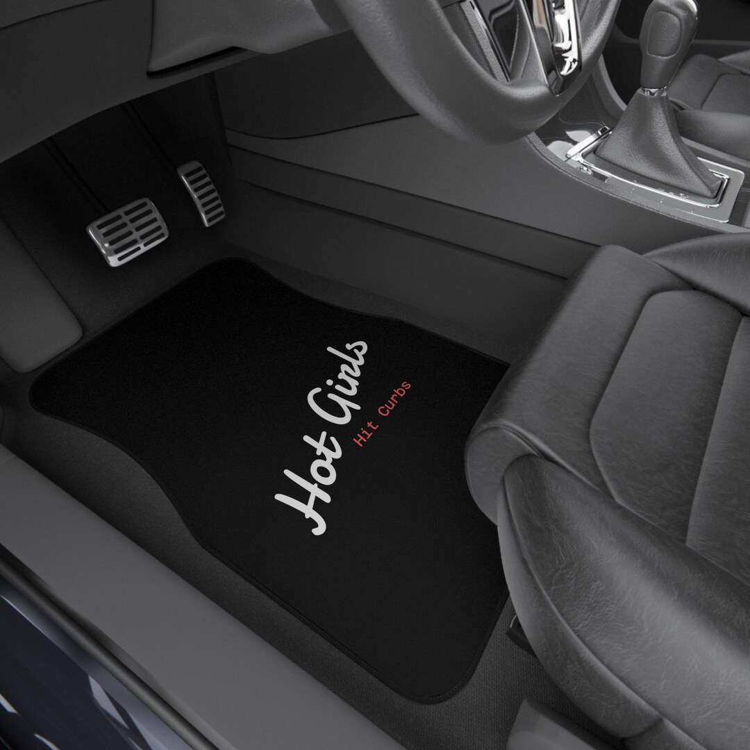Hot Girls Hit Curbs Funny Car Mats | Front Floor Mat Set - Etsy
