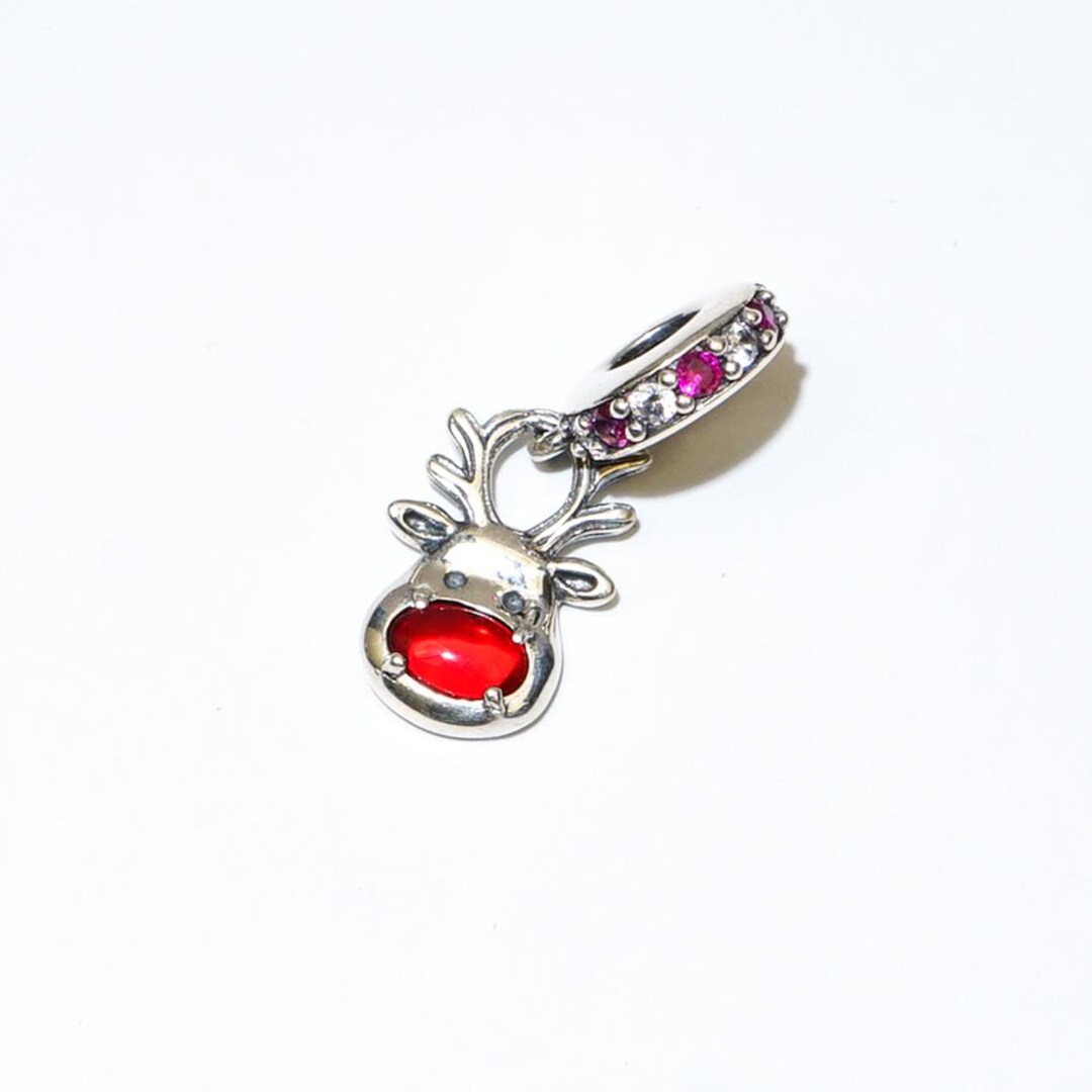 Red Nose Reindeer Pandora Murano Charm Pendant - Etsy