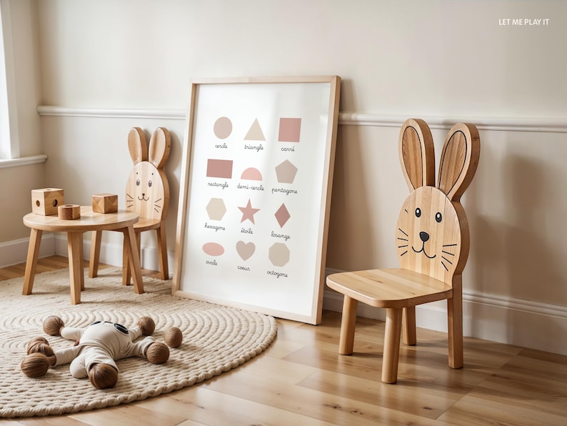 Montessori Trio Alphabet Shapes Numbers to Print | Educational Posters ...