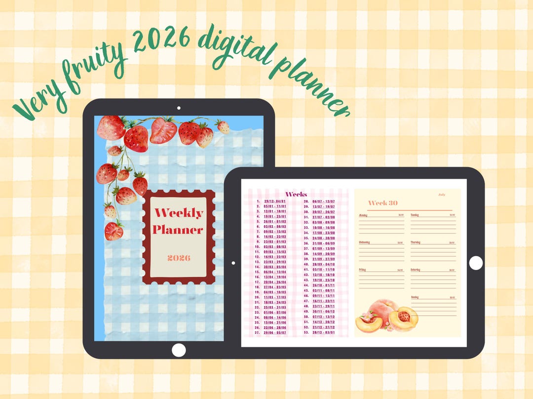 2026 Weekly Digital Planner | Vintage Cottagecore (PDF Download) - Etsy