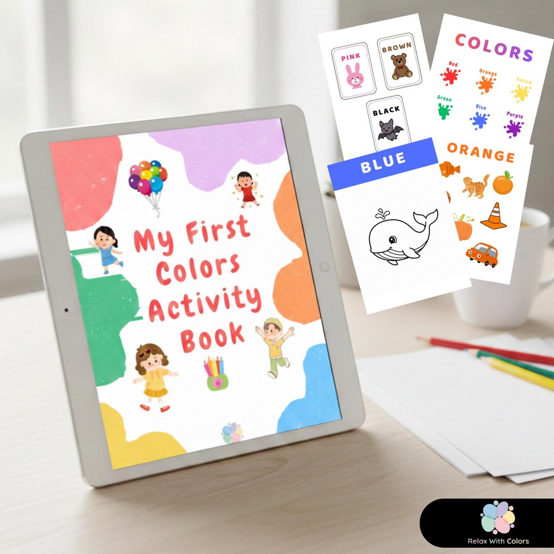 Learn Colors Activity Book | Toddler Learning Binder (PDF Download) - Etsy