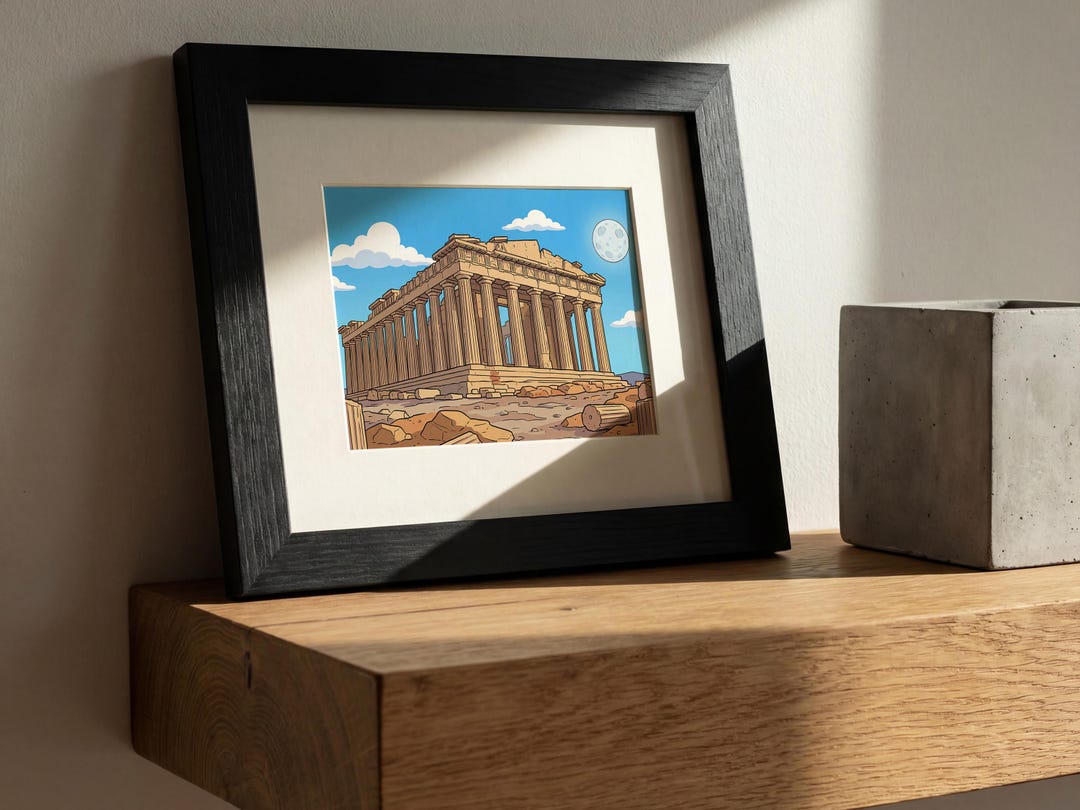 Parthenon Athens Greece Animated Travel Wall Art - Etsy