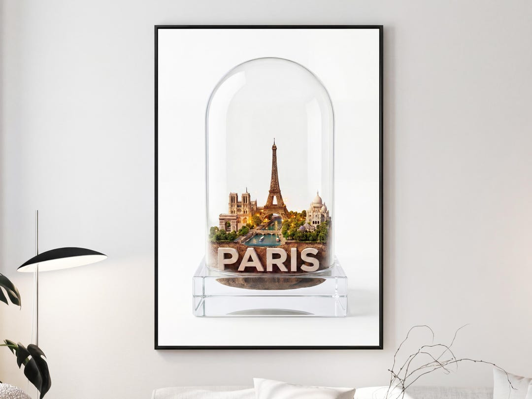 Paris Diorama Wall Art 3D Eiffel Tower Notre Dame Print Decor - Etsy
