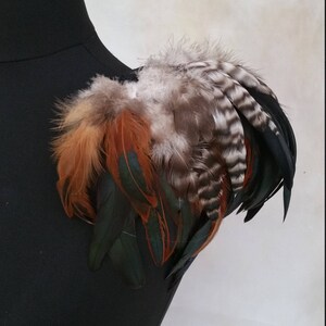 Natural Feather Epaulette Shoulder Pieces Wings Feather - Etsy