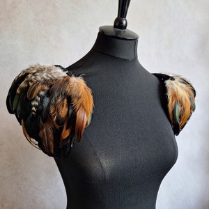 Natural Feather Epaulette Shoulder Pieces, Wings, Feather Shoulders - Etsy