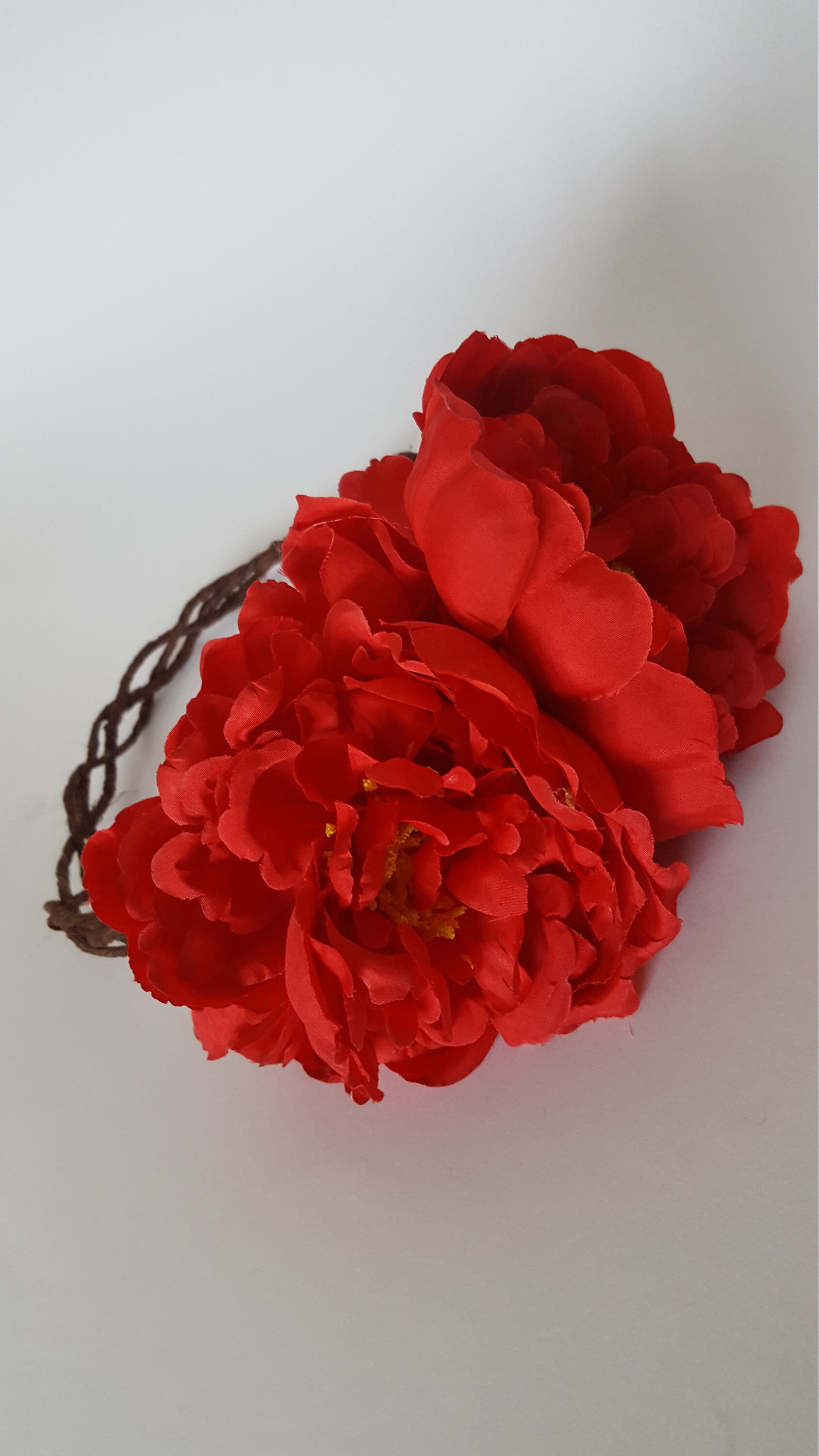 Large Red Peony Flower Crown - Etsy UK