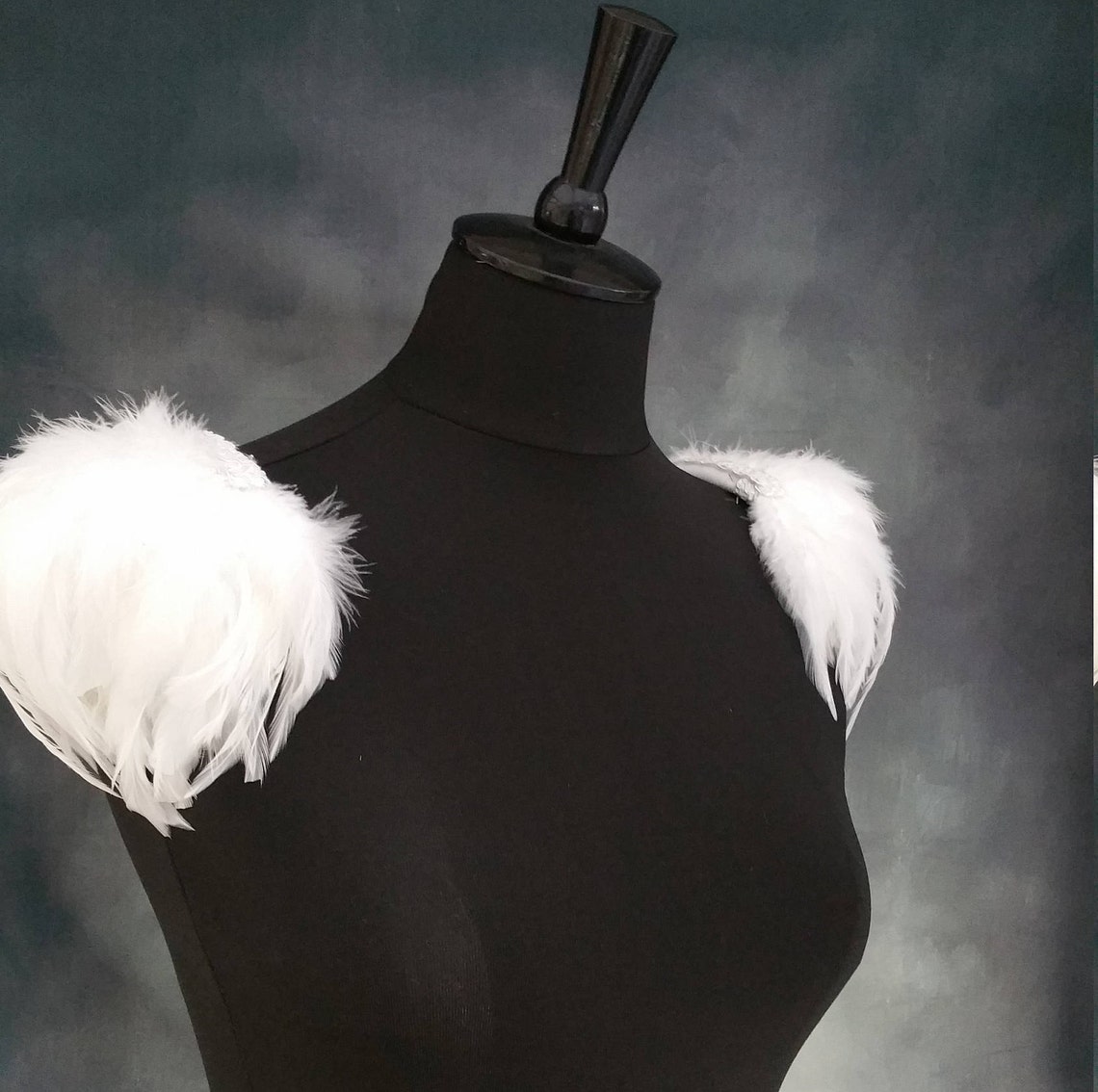 White Feather Shoulder Epaulette Feather Wings Feather - Etsy