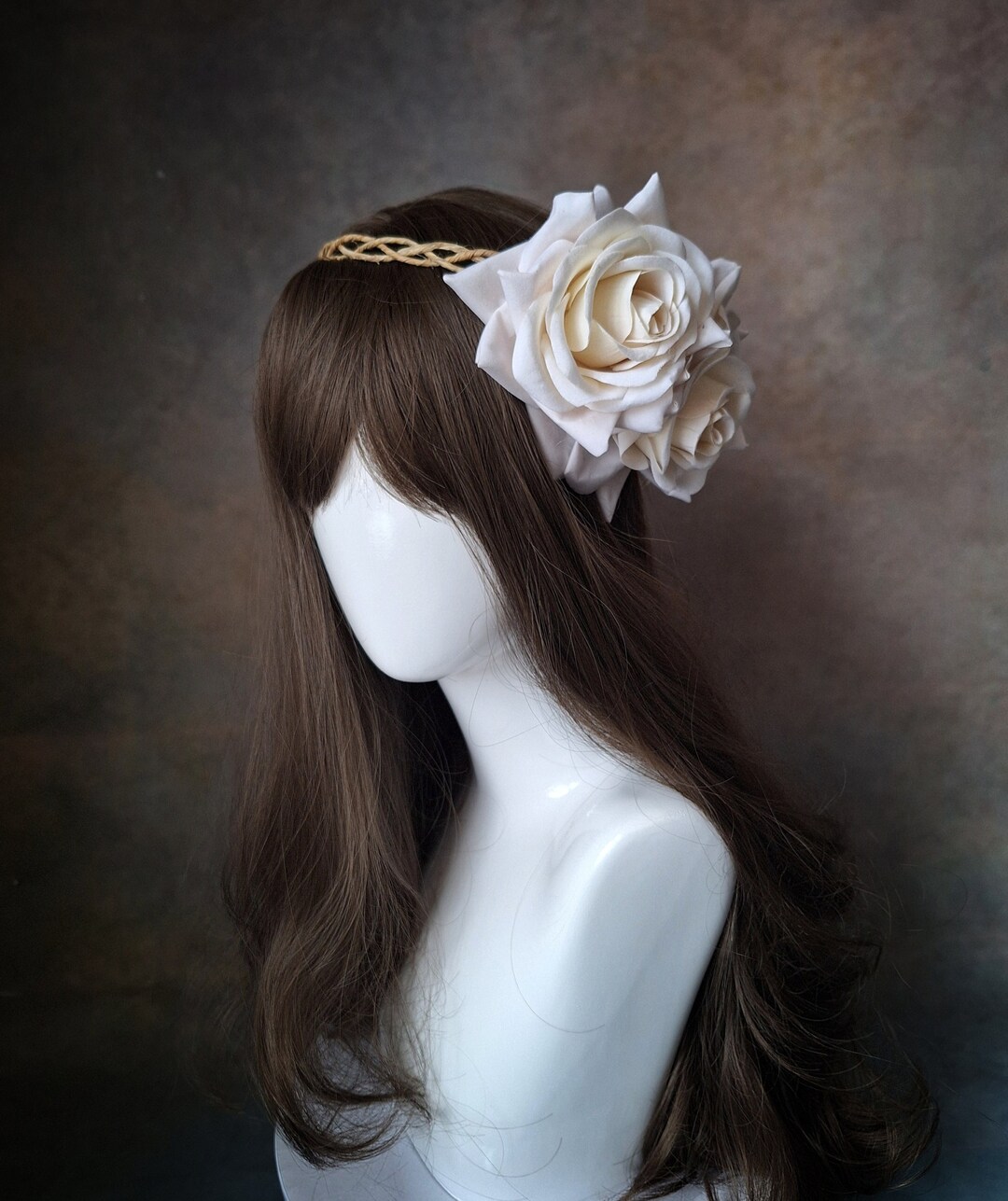 Large Ivory Rose Flower Crown - Etsy