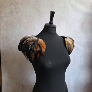 Natural Feather Epaulette Shoulder Pieces, Wings, Feather Shoulders - Etsy