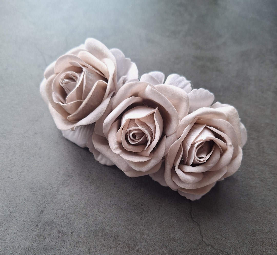 Grey Floral Hair Clip, Delicate Hair Piece, Vintage Flowers - Etsy