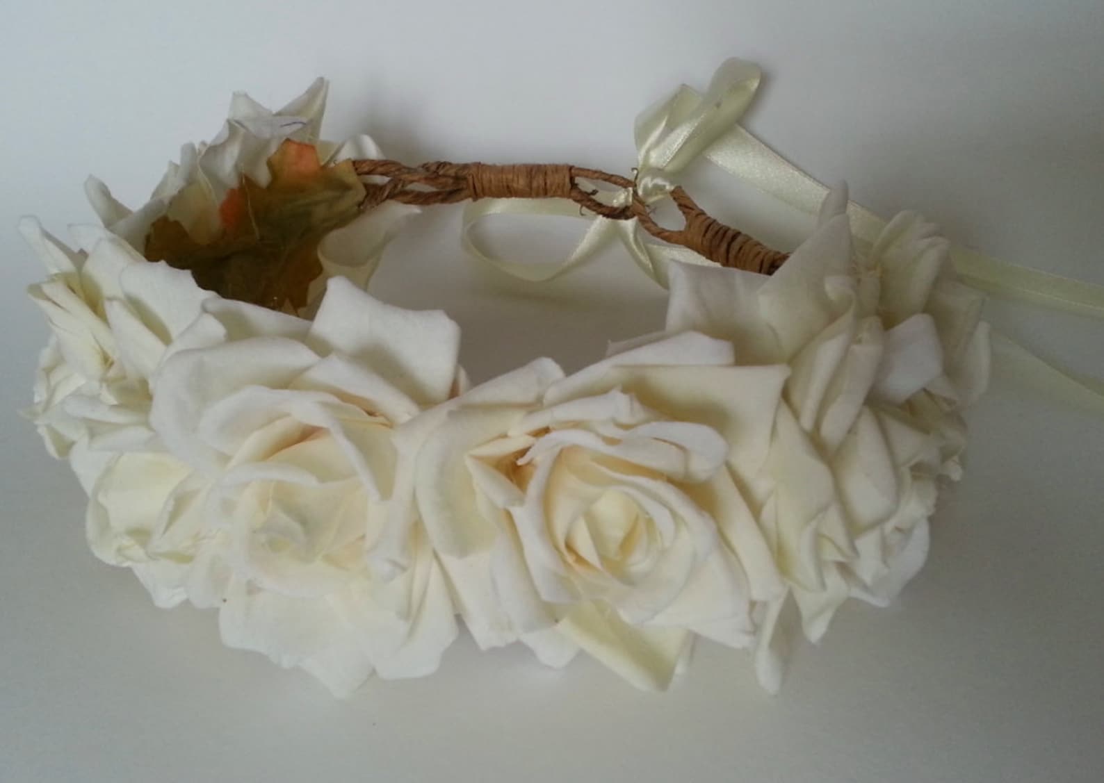 Cream Velvet Rose Flower Crown Velvet Flower Crown Floral - Etsy