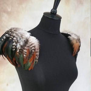 Natural Feather Epaulette Shoulder Pieces Wings Feather - Etsy