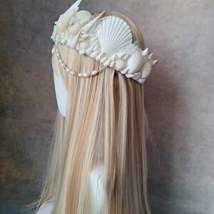Mermaid Swan Shell Crown, Crystal Crown, Shell Headpiece - Etsy