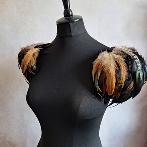 Natural Feather Epaulette Shoulder Pieces, Wings, Feather Shoulders - Etsy