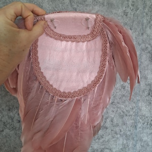Pink Feather Epaulette Shoulder Pieces, Pink Wings, Feather Shoulders ...