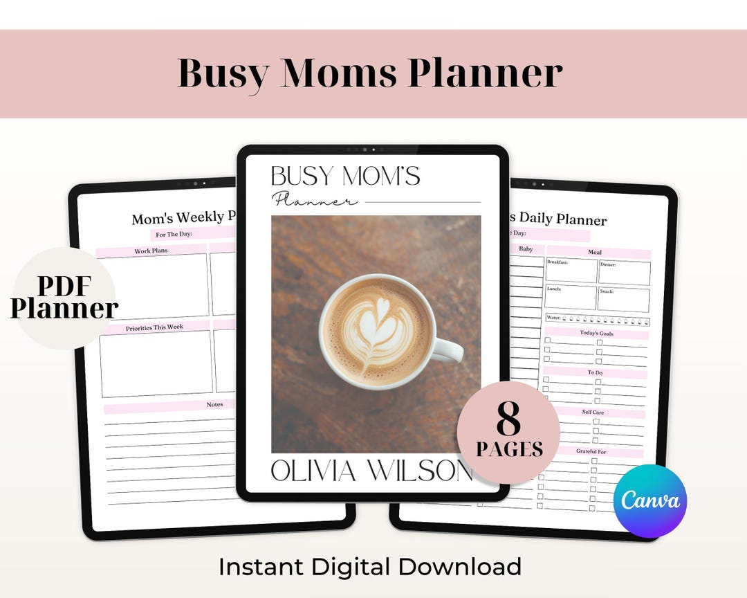 Busy Mom Planner 2026 – Digital & Printable Mom Life Planner - Etsy