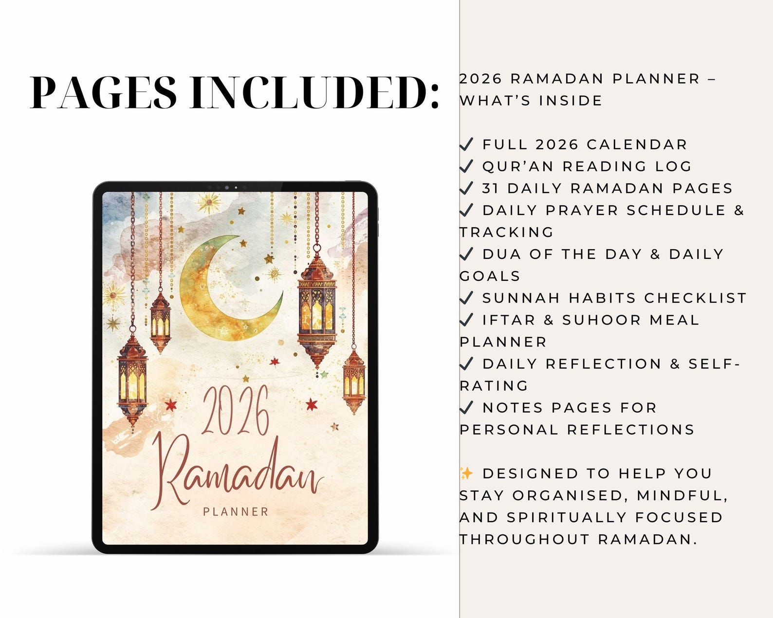 Agenda Ramadan 2026 DPP et MRR | Journal numérique du Ramadan PDF ...