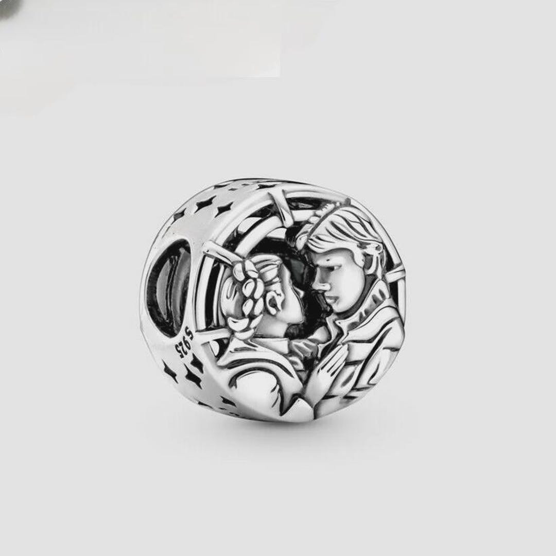 Pandora Compatible Disney Star War Han Solo & Leia Charm | Silver Love ...