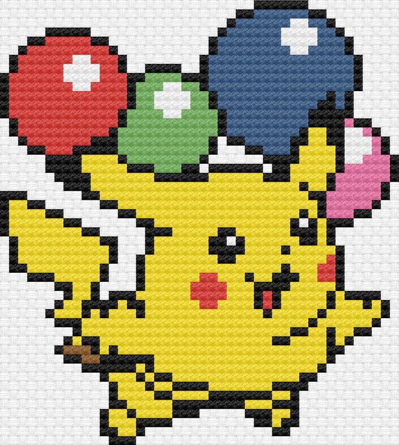Pokemon Flying Pikachu with Balloons | Etsy