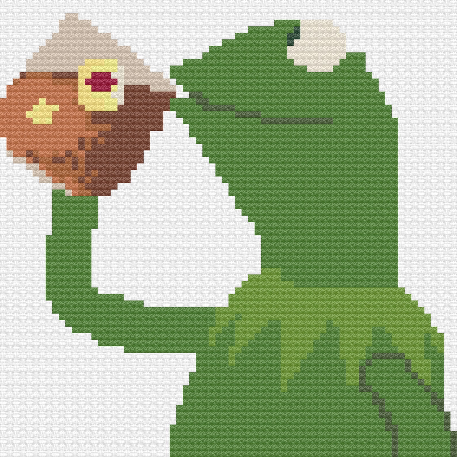 Muppets Kermit Tea Meme Cross Stitch Pattern - Etsy
