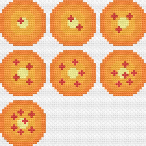 Dragonball Z Dragonballs Cross Stitch Pattern | Etsy