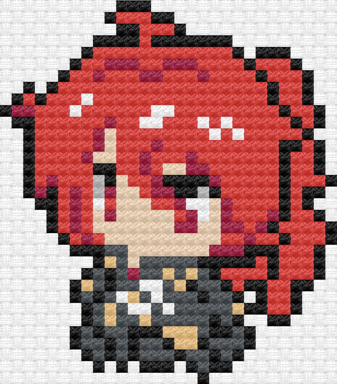 Genshin Impact Diluc Chibi Cross Stitch Pattern - Etsy