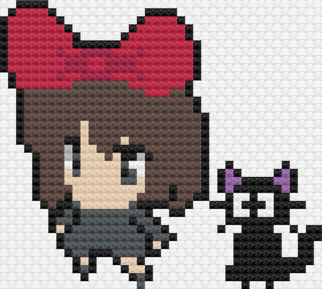 Kiki's Delivery Service Kiki and Jiji Chibi Cross Stitch Pattern - Etsy