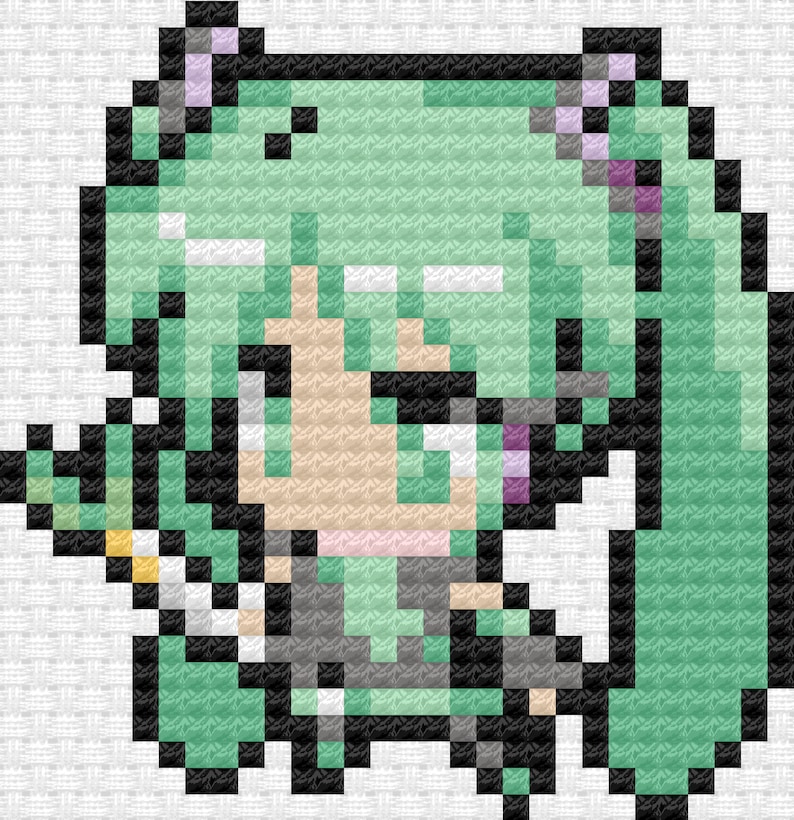 Vocaloid Hatsune Mike Cross Stitch Pattern - Etsy
