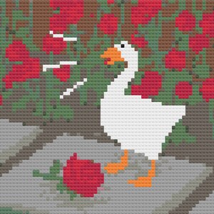 Untitled Goose Game Rose Garden Cross Stitch Pattern - Etsy