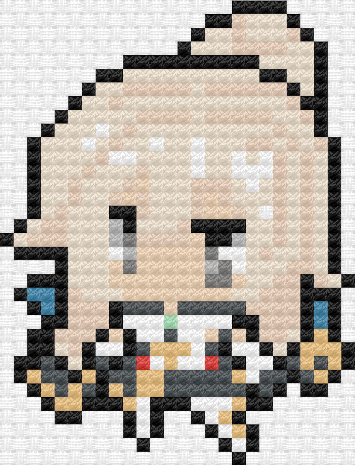 Genshin Impact Jean Chibi Cross Stitch Pattern | Etsy