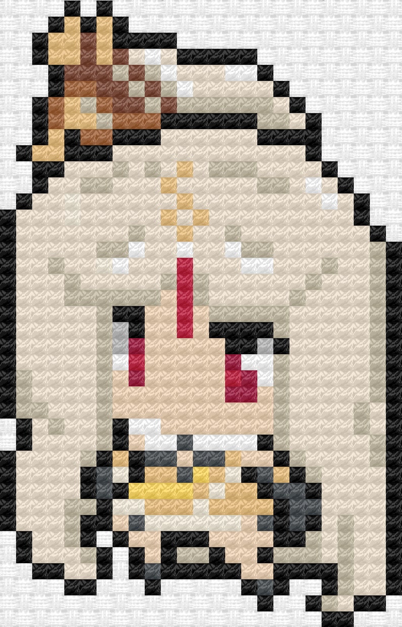 Genshin Impact Ningguang Chibi Cross Stitch Pattern - Etsy