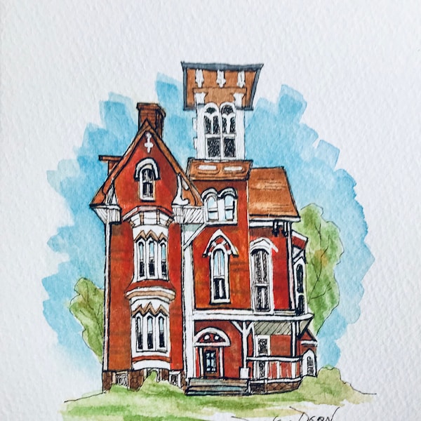 Victorian House Art - Etsy