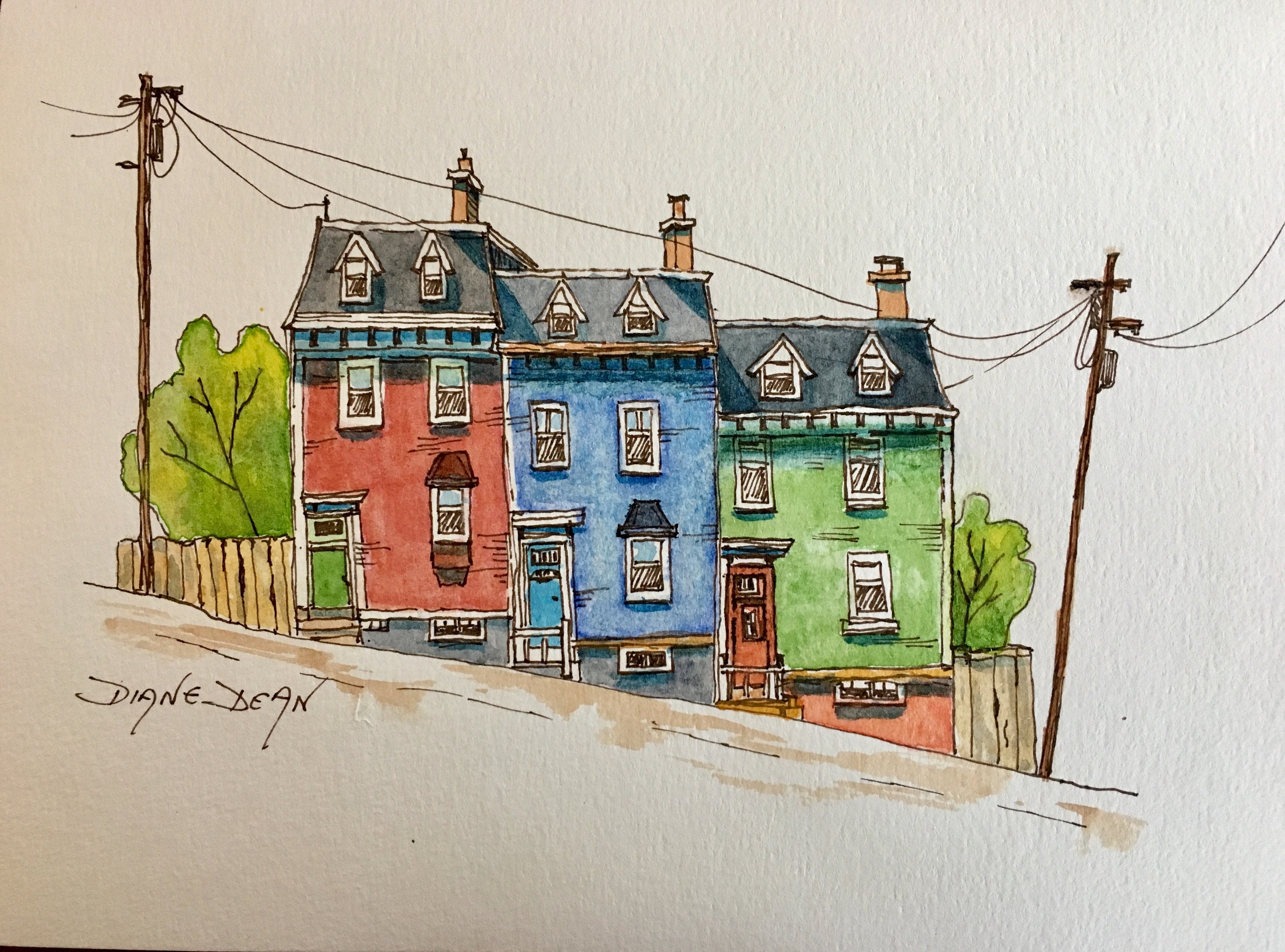 Row Of Houses Illustration