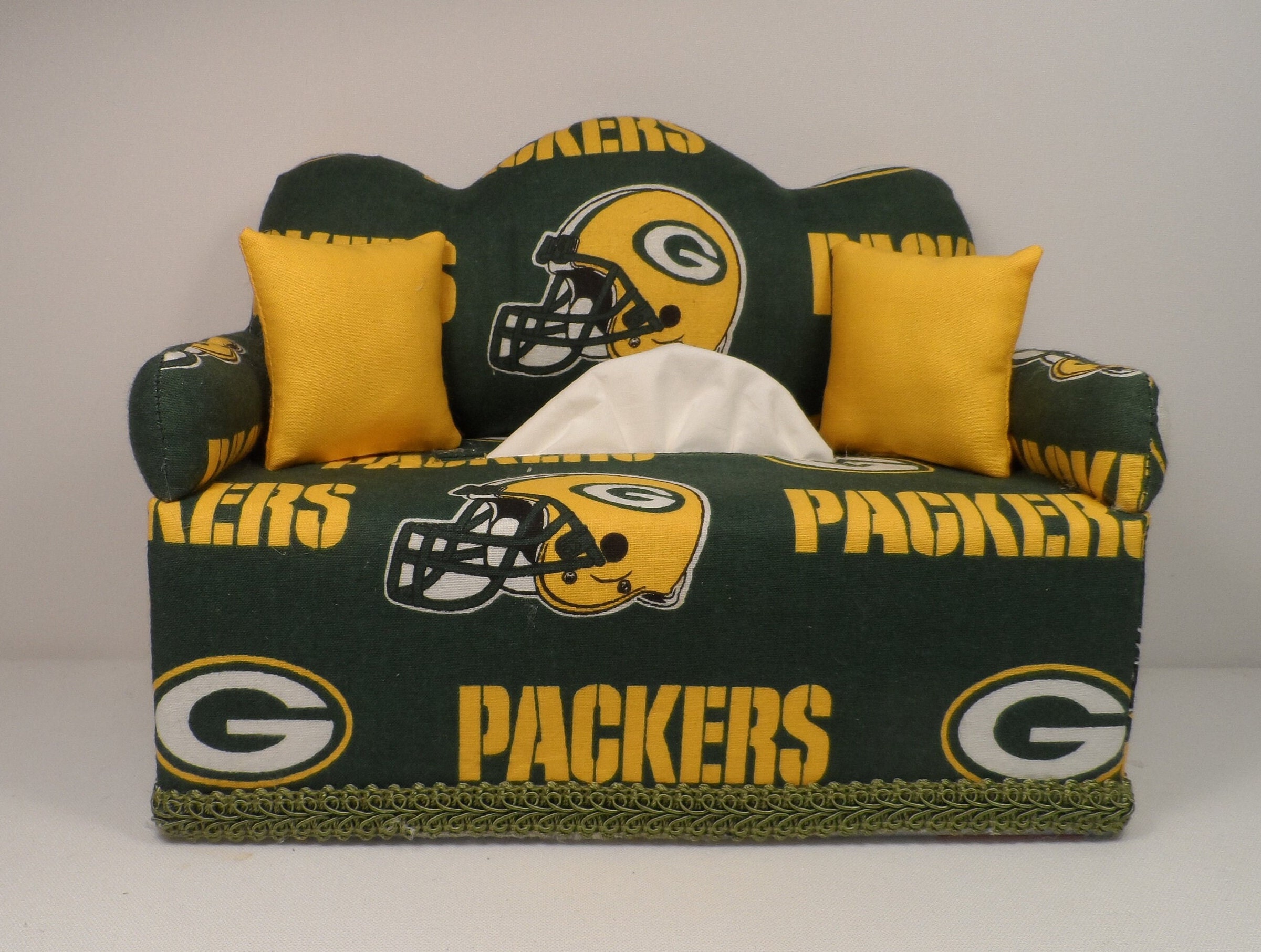 Green Bay Packers Tissue Box Cover - Etsy