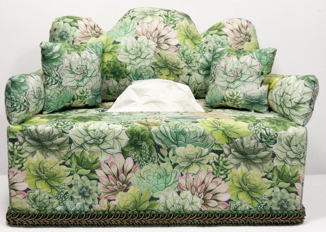 Succulent Tissue Box Cover - Etsy