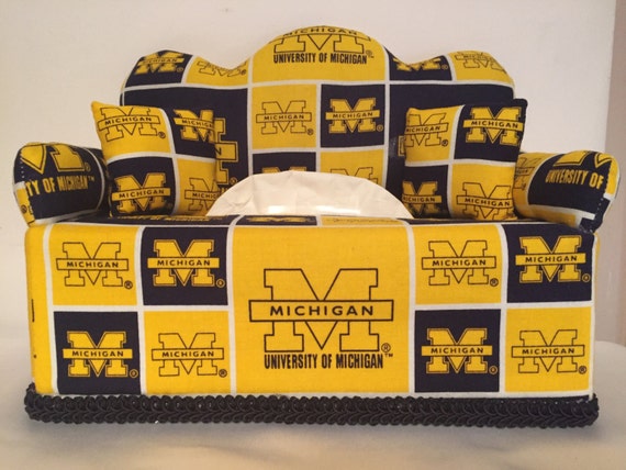 University of Michigan Tissue Box Cover - Etsy
