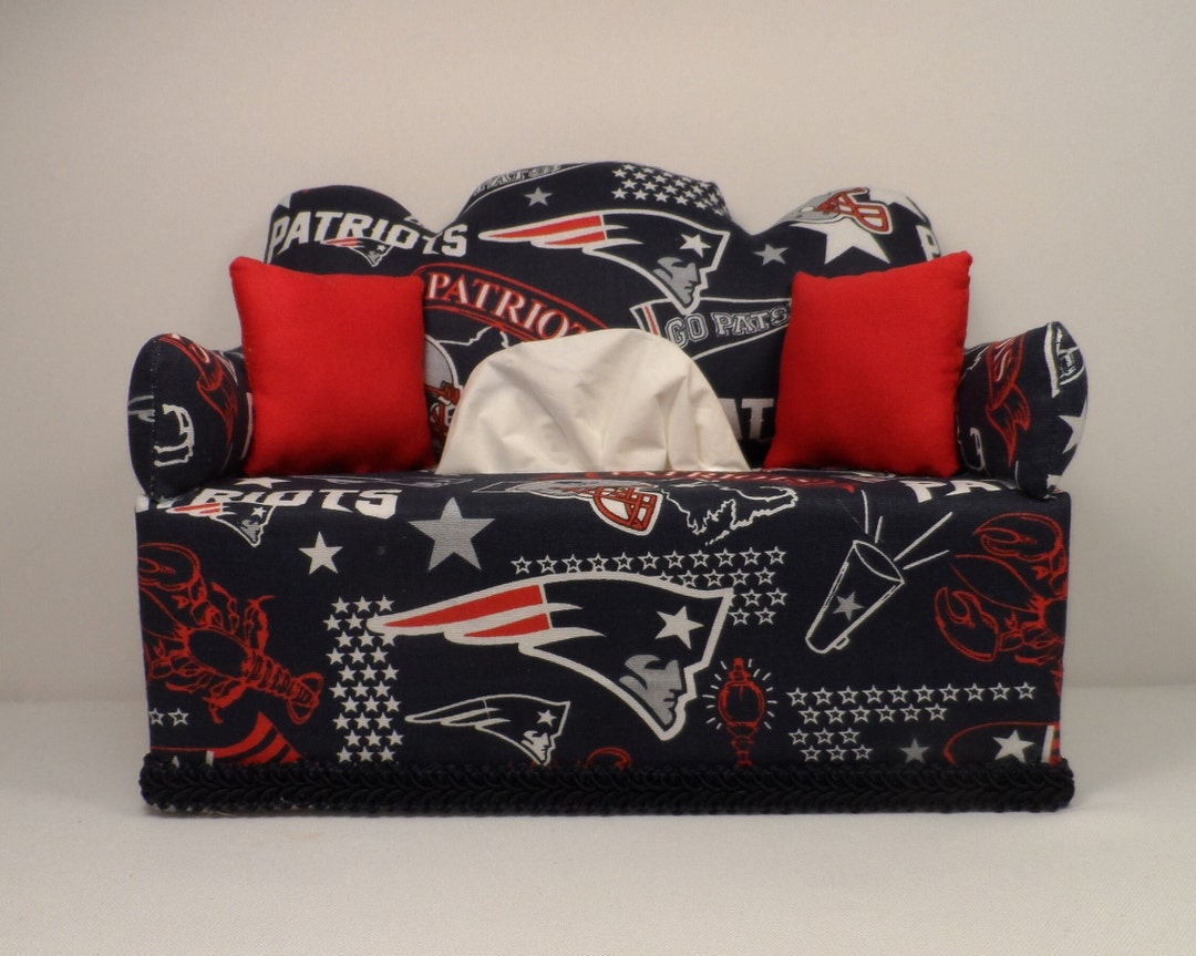 New England Patriots Tissue Box Cover - Etsy