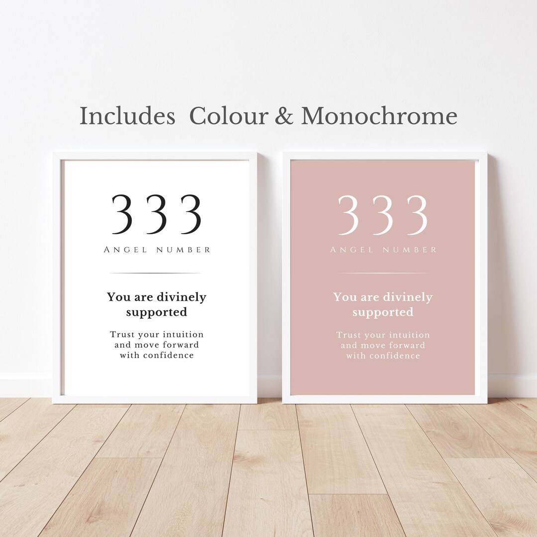 Angel Number 333 Wall Art Printable | Spiritual Minimalist Wall Art ...