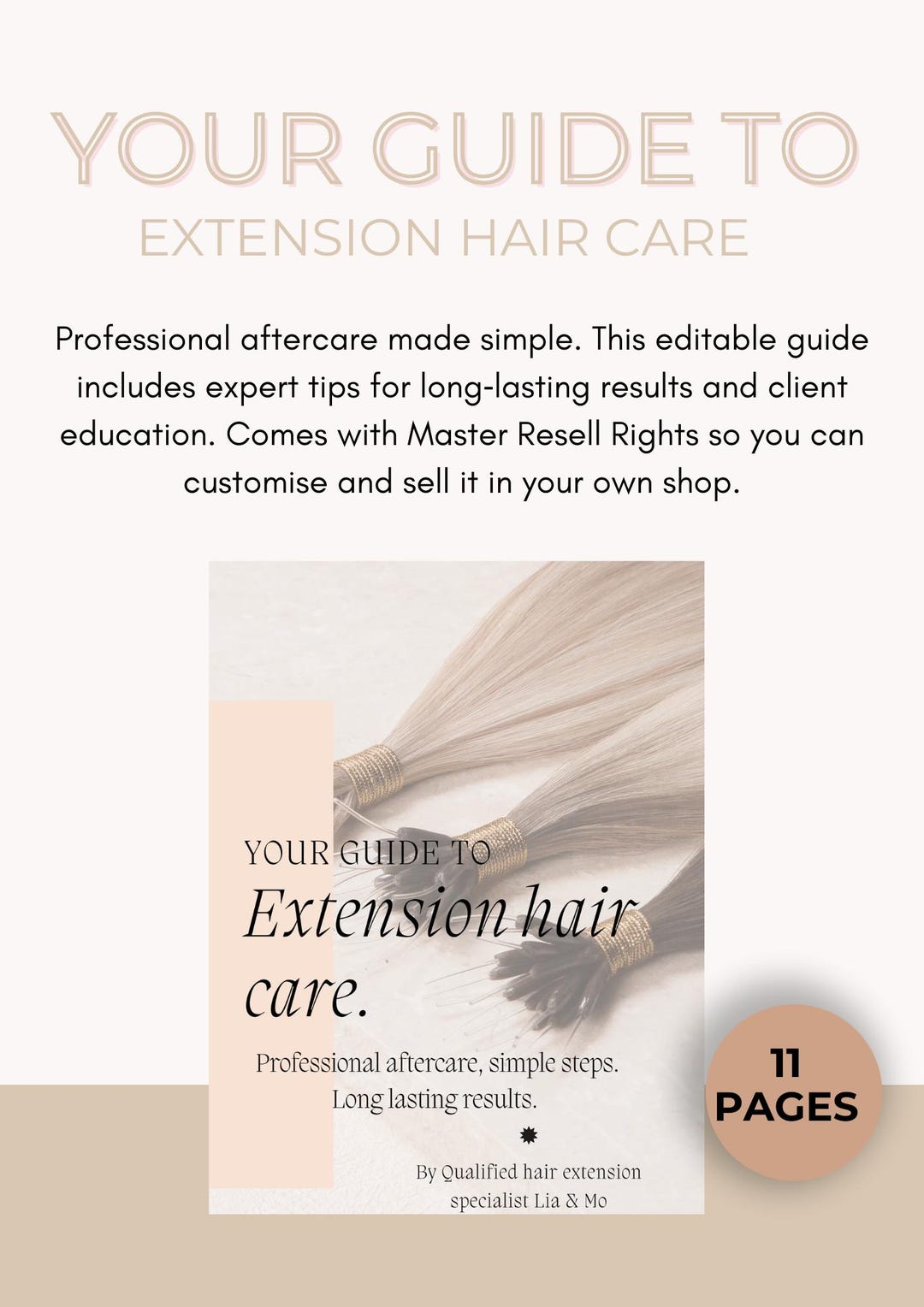 Hair Extension Care Guide – Editable Salon Resource - Etsy