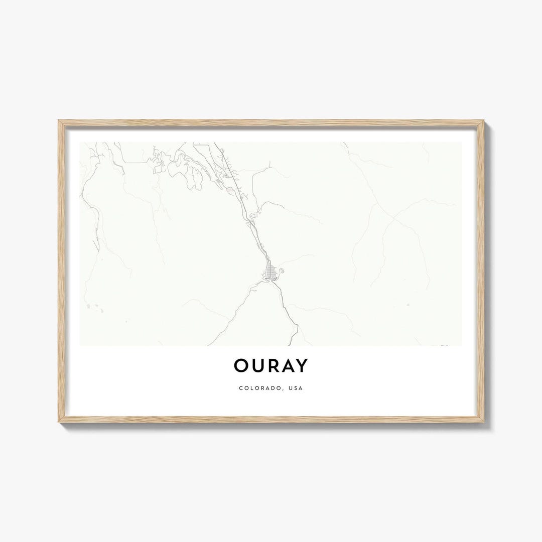 Ouray Map Landscape Print, Colorado Poster, San Juan Mountains, USA ...