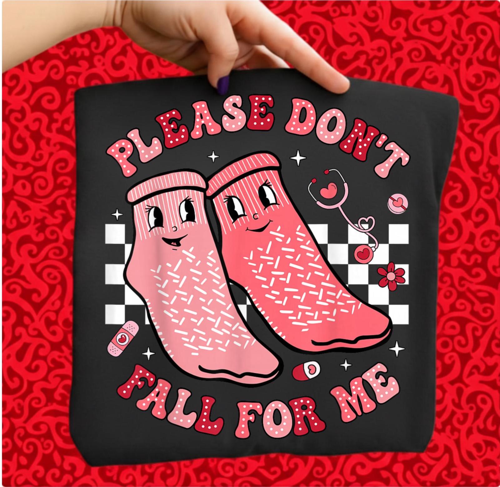 Nurse Valentine PNG, Please Don’t Fall for Me, Funny Nurse Quote Gift ...
