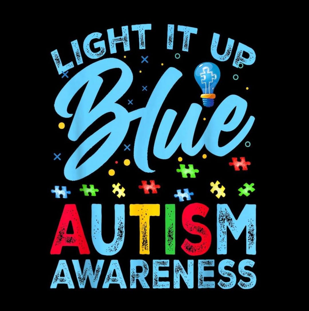 Light It up Blue for Autism PNG, Autism Awareness Shirt PNG ...