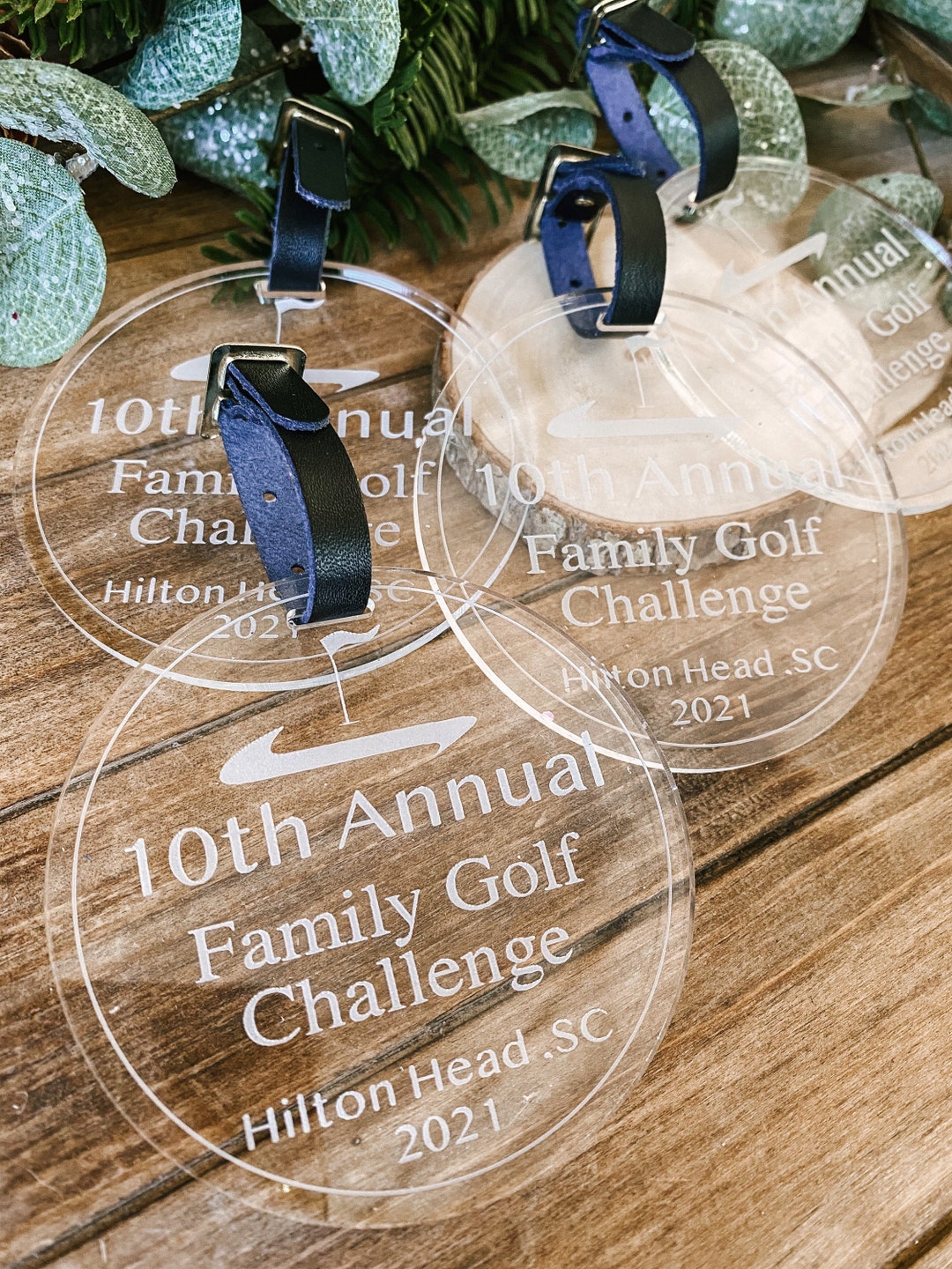 Flag Design* Circle Golf Bag Tag| Personalized | Golf Competition ...